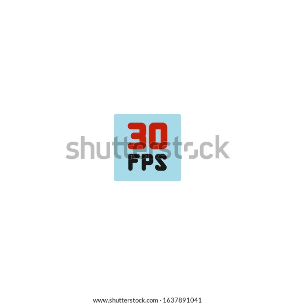 30 Fps Icon On White Background Stock Vector (Royalty Free) 1637891041 ...