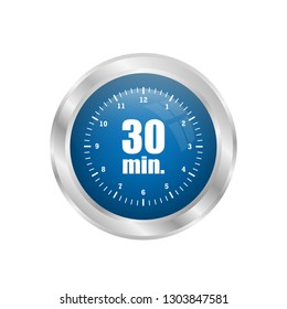 30 Minutes Time Button Stock Vector (Royalty Free) 1303847581 ...