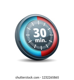 30 Minutes Time Illustration Stock Vector (Royalty Free) 1232265829 ...