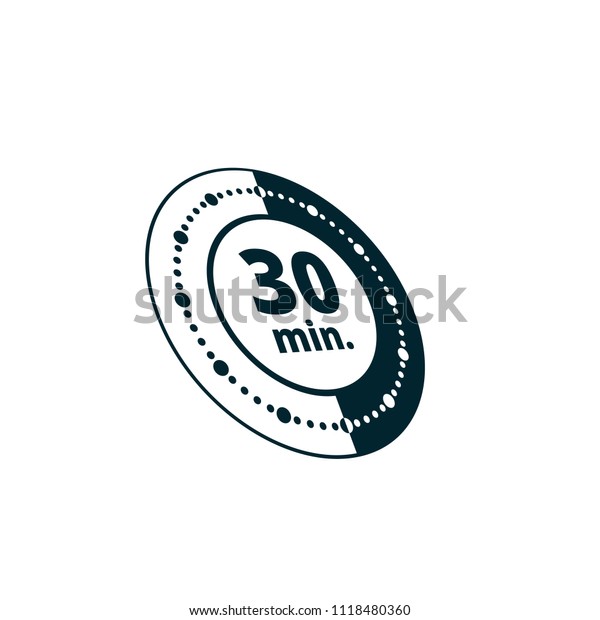 30 Minutes Time Illustration Stock Vector (Royalty Free) 1118480360