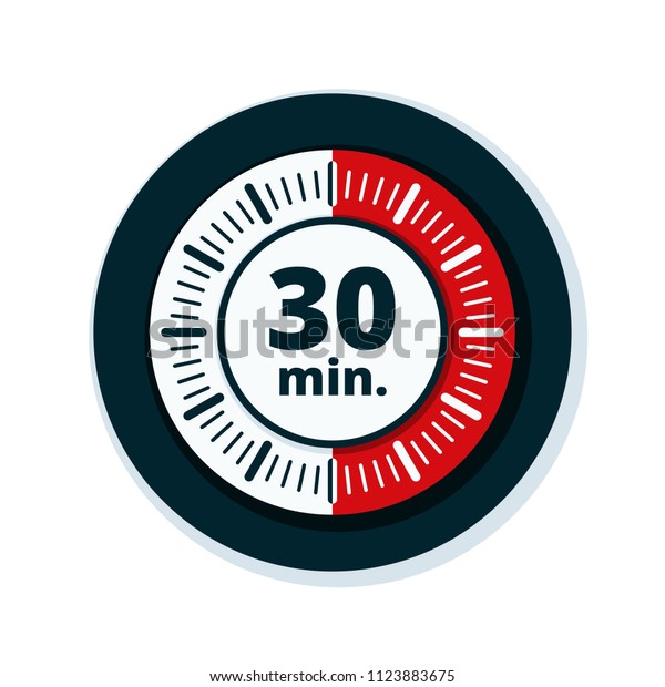 30 Minutes Time Illustration Stock Vector (Royalty Free) 1123883675 ...