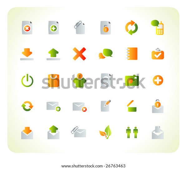 30 Nice Icons Easy Editabile Stock Vector (Royalty Free) 26763463 ...