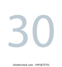 30 Number Simple Clip Art Vector Stock Vector (Royalty Free) 1991875751 ...