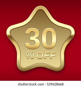 2,054 30 Off Gold Images, Stock Photos & Vectors | Shutterstock