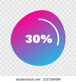 30 Percent Chart Vector Percentage Infographic Stock Vector (Royalty ...