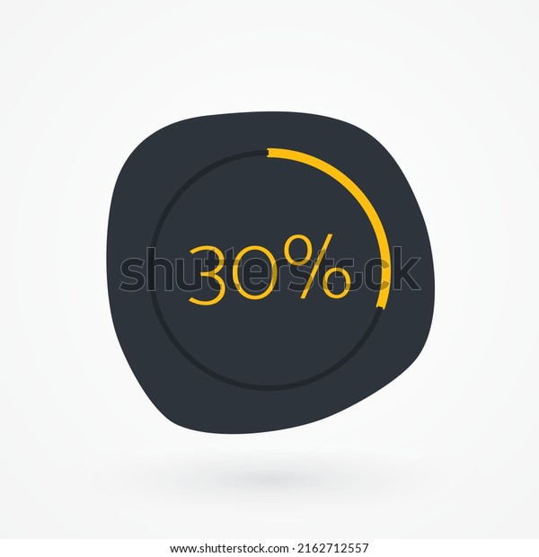 30 Percent Chart Vector Percentage Infographic 库存矢量图（免版税）2162712557 ...