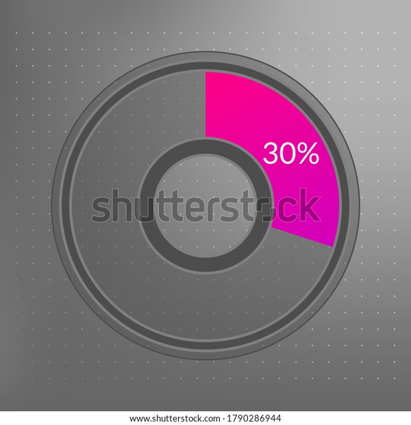 30 Percent Isolated Pie Chart Percentage Stock Vector (Royalty Free ...