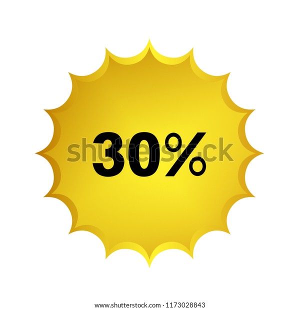 30 Percent Sign Vector Illustration Numerical Stock Vector (Royalty ...