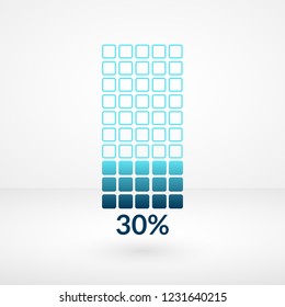 50 Percent Square Chart Isolated Symbol 스톡 벡터(로열티 프리) 1228841302 ...