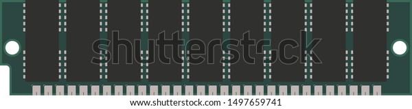 30 Pin Simm Ram Actual Design Stock Vector (Royalty Free) 1497659741 ...