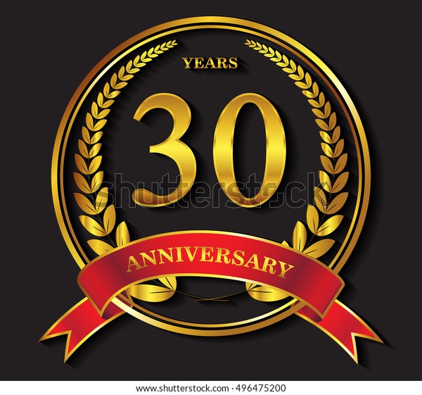 30 Years Anniversary Celebration30th Anniversary Logo: vector de stock ...