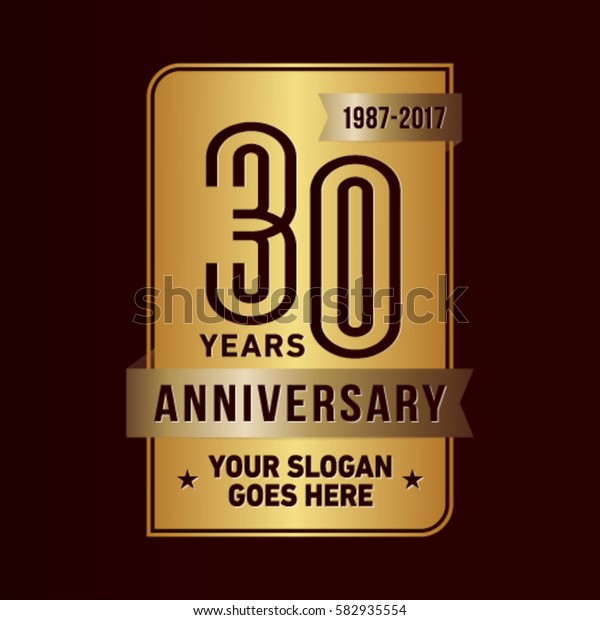 30 Years Anniversary Design Template Vector Stock Vector (Royalty Free ...