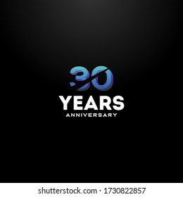 30 Years Anniversary Gradient Number Vector Stock Vector (Royalty Free ...