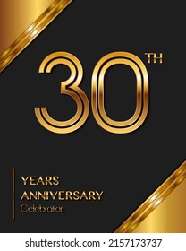 30 Years Anniversary Logotype Anniversary Celebration Stock Vector ...