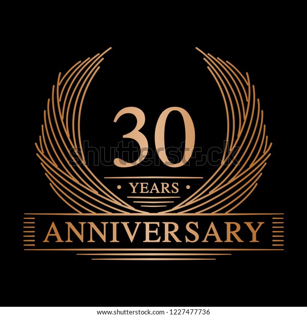 30 Years Design Template 30th Anniversary Stock Vector (Royalty Free ...