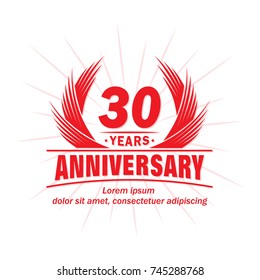 30 Years Design Template Anniversary Vector Stock Vector (Royalty Free ...