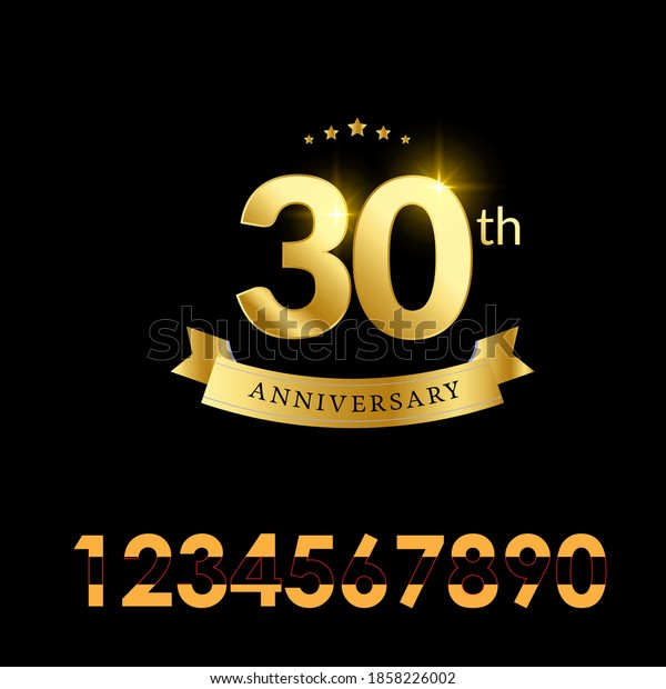 30 Years Design Template Anniversary Vector Stock Vector (Royalty Free ...