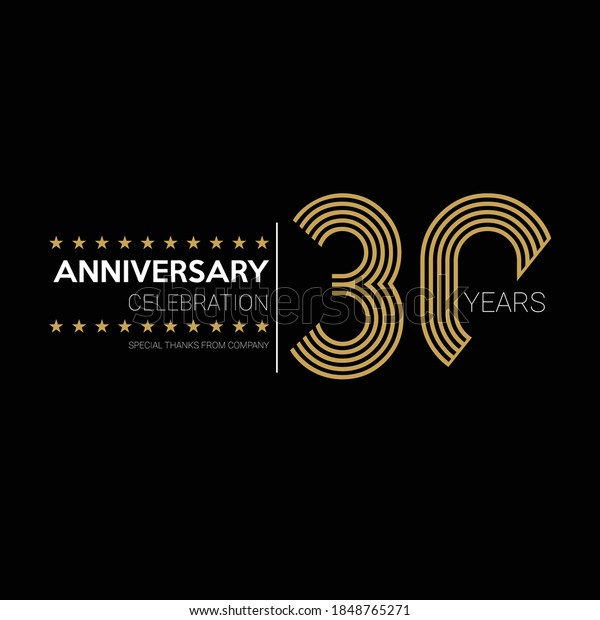30 Years Old Celebrating Logo Happy Stock Vector (Royalty Free) 1848765271 | Shutterstock