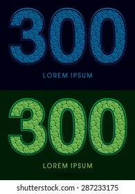 300 Number Abstract Font Text Typography Stock Vector (Royalty Free ...