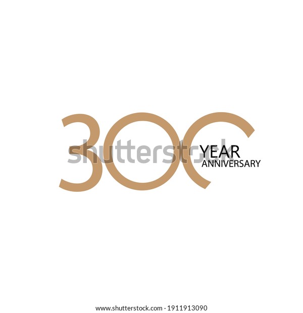 300 Year Anniversary Celebration Vector Template Stock Vector (Royalty ...