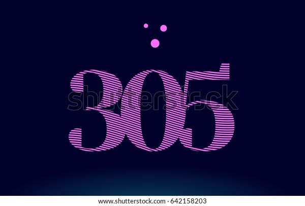 305 Number Digit Logo Pink Line: เวกเตอร์สต็อก (ปลอดค่าลิขสิทธิ์ ...