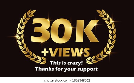 30k Views Celebration Background Design 30k Stock Vector (Royalty Free ...