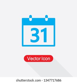 31 Calendar Icon Vector Illustration Eps10 Stock Vector (Royalty Free ...