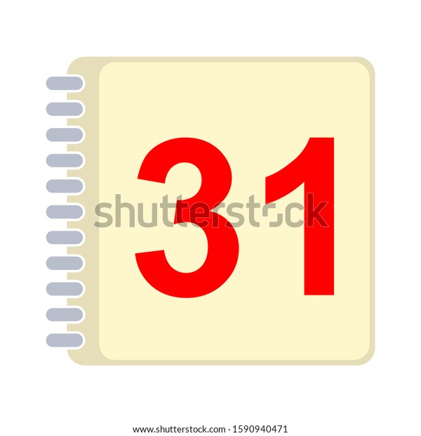 31 Day Calendar Icon Vector Month: vector de stock (libre de regalías ...