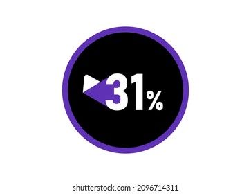 31 Round Design Vector 31 Percent Stock Vector (Royalty Free ...