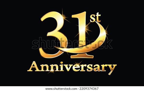 31 Year Anniversary Celebration Logo 31st Stock Vector (Royalty Free ...