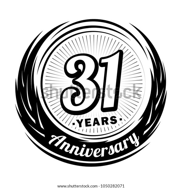 31 Years Anniversary Anniversary Logo Design Stock Vector (Royalty Free ...