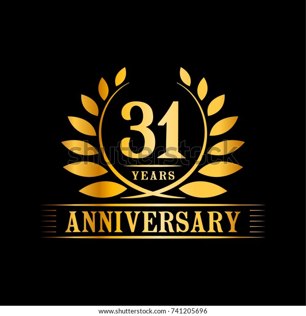 Vector de stock (libre de regalías) sobre 31 Years Anniversary Logo ...
