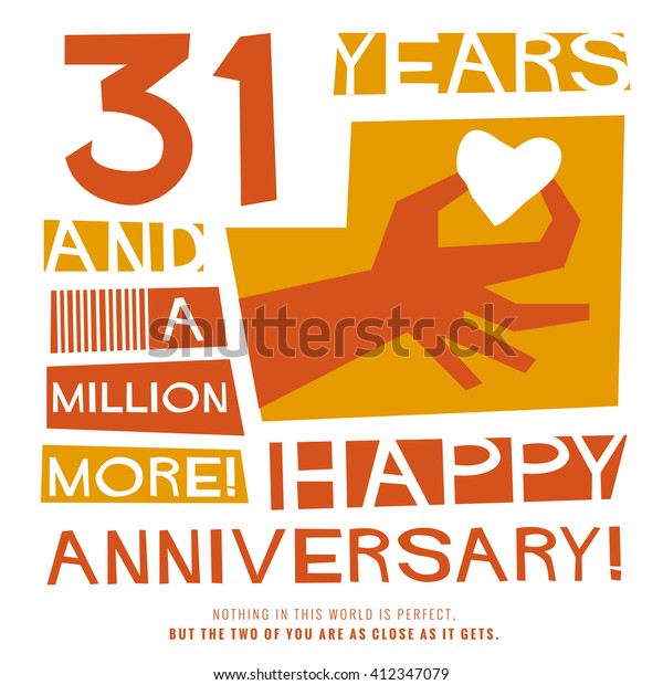31 Years Happy Anniversary Vector Illustration: เวกเตอร์สต็อก (ปลอดค่า ...