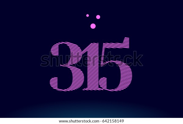 315 Number Digit Logo Pink Line Stock Vector (Royalty Free) 642158149 ...