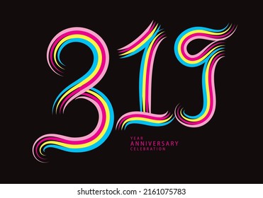319 Number Design Vector Graphic T Stock Vector (Royalty Free ...
