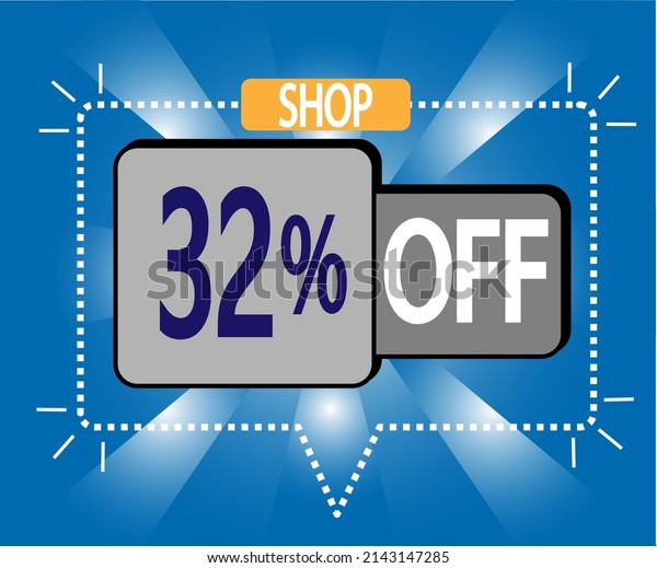 32 Discount Vector Illustration Blue Gray Stock Vector (Royalty Free ...