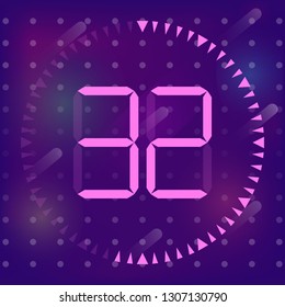 32 Minutes Stopwatch Vector Icon Digital Stock Vector (Royalty Free ...
