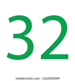 32 Number Simple Clip Art Vector Stock Vector (Royalty Free) 2162354349 ...