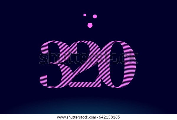 320 Number Digit Logo Pink Line Stock Vector (Royalty Free) 642158185 ...
