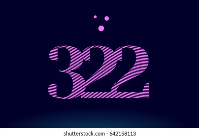 322 Number Digit Logo Pink Line: เวกเตอร์สต็อก (ปลอดค่าลิขสิทธิ์ ...