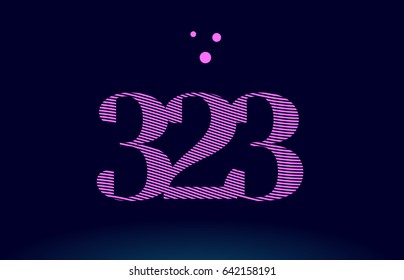 322 Number Digit Logo Pink Line: เวกเตอร์สต็อก (ปลอดค่าลิขสิทธิ์ ...