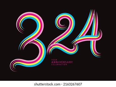 324 Number Design Vector Graphic T Stock Vector (Royalty Free ...