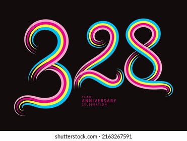 328 Number Design Vector Graphic T Stock Vector (Royalty Free ...