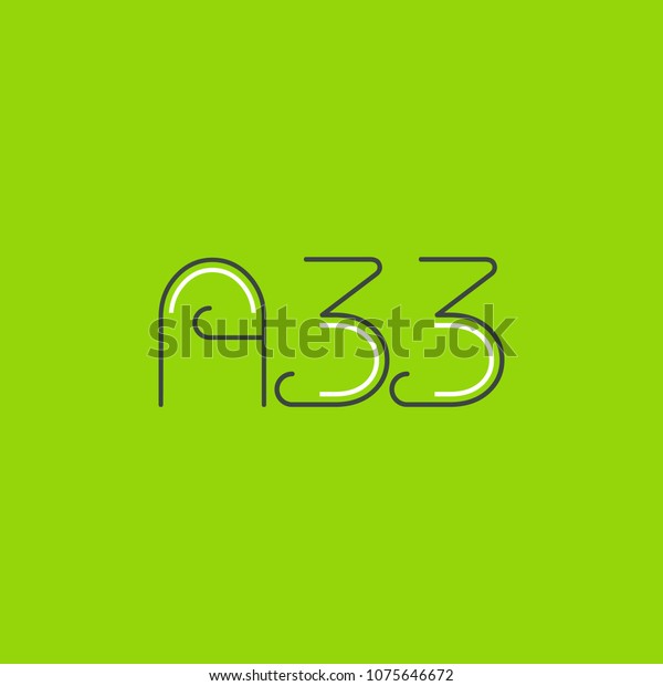 33 Letter Number Logo Icon Vector Stock Vector (Royalty Free ...