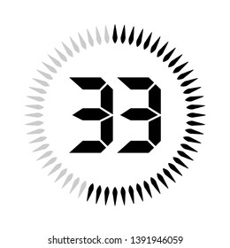 33 Minutes Seconds Stopwatch Vector Icon Stock Vector (Royalty Free ...