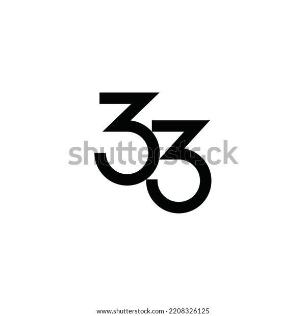 33 Number Thirty Three Modern Logo Stock Vector (Royalty Free ...