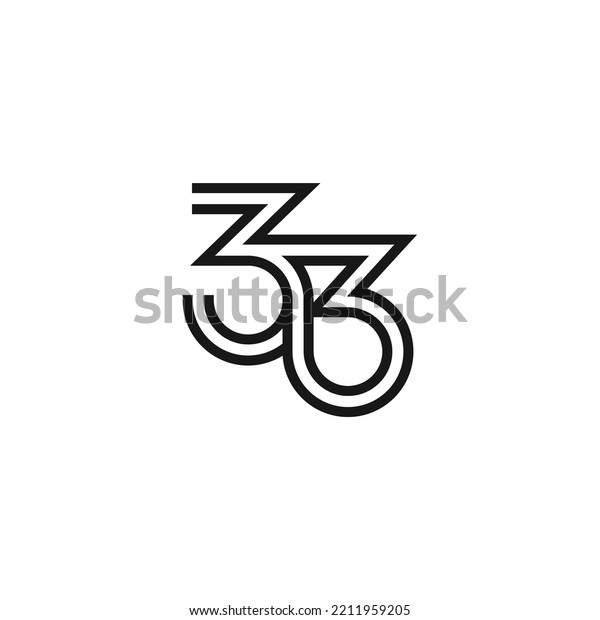 33 Number Thirty Three Modern Linear Stock Vector (Royalty Free ...