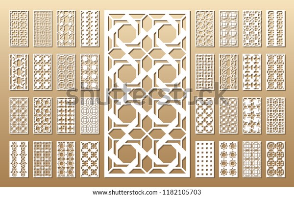 33 Vector Panels Cutout Silhouette Arabic Stock Vector (Royalty Free ...