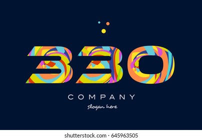 830 Number Digit Numeral Logo Colored Stock Vector (Royalty Free ...