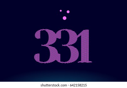 331 Number Digit Logo Pink Line: เวกเตอร์สต็อก (ปลอดค่าลิขสิทธิ์ ...